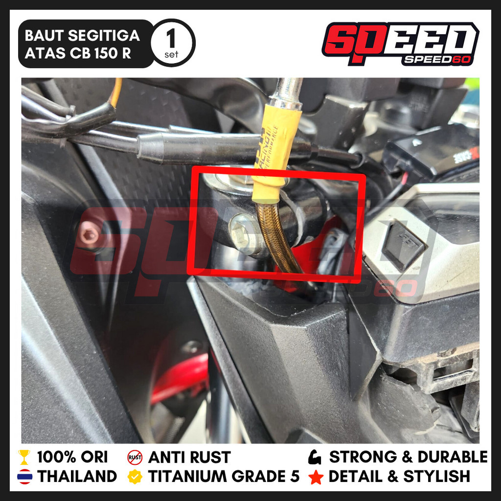 Jual Titanium Probolt Baut Segitiga Atas Honda CB 150 R Grade 5 King ...