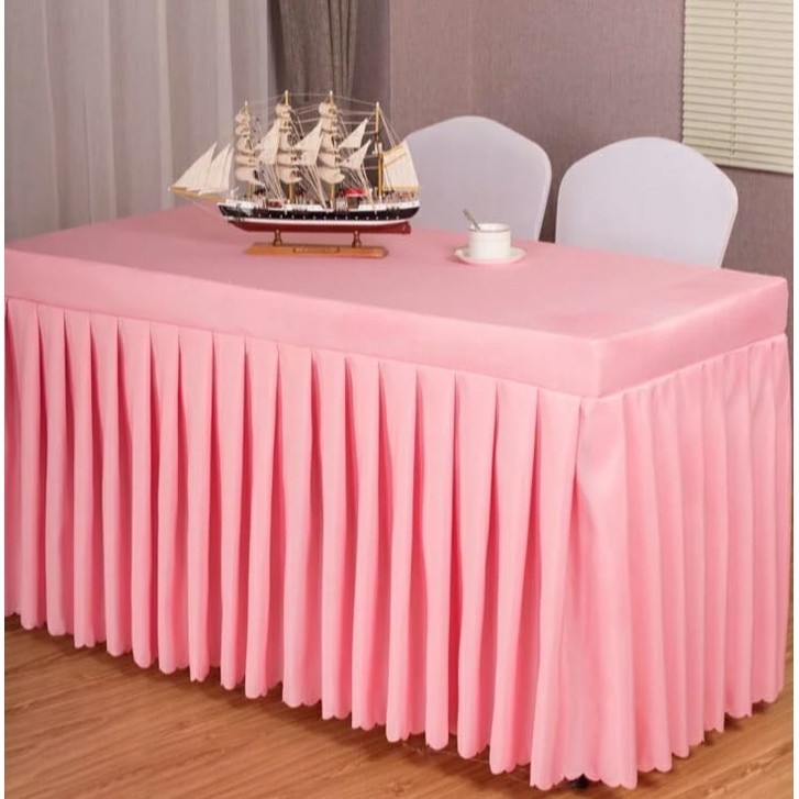 Jual cover meja uk 120 x 80cm tinggi 75 cm bahan kain filamin BISA ...