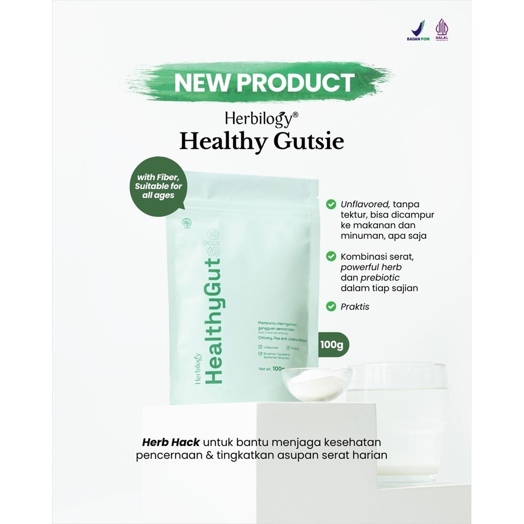 Jual Herbilogy Healthy Gutsie 100g ( Fiber Drink, Inulin & Prebiotic ...