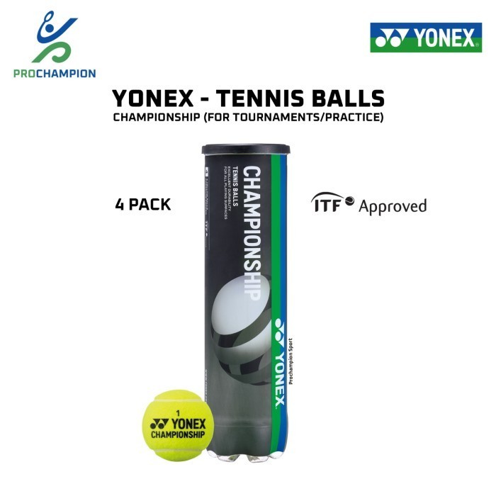 Jual Bola Tenis Tennis Yonex Championship isi 4 TB-CS4EX Original | Shopee Indonesia