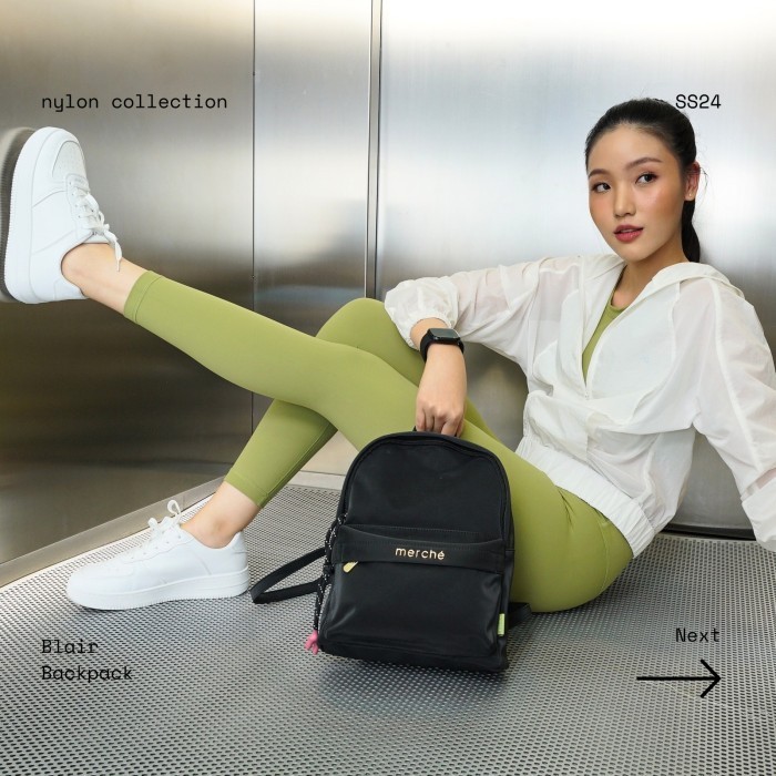 Jual Merche Tas Wanita Backpack Blair - Black | Shopee Indonesia