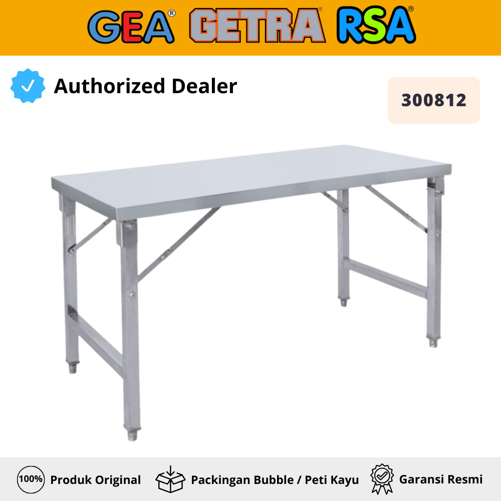 Jual GETRA 300812 Meja Kerja Lipat Stainless Steel Folding Work Table ...