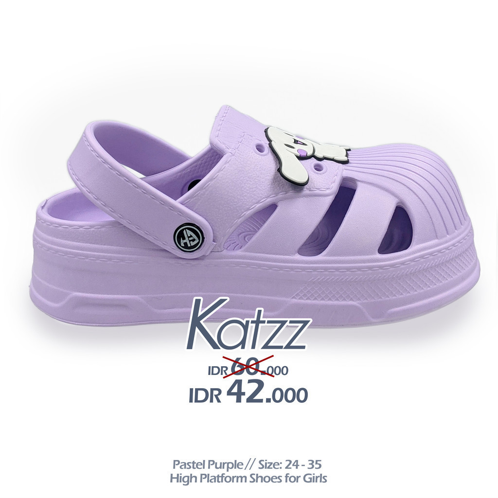 Jual Katzz - Sandal Slop Baim Lucu Uk 24 - 35 Warna Soft Pastel Purple ...