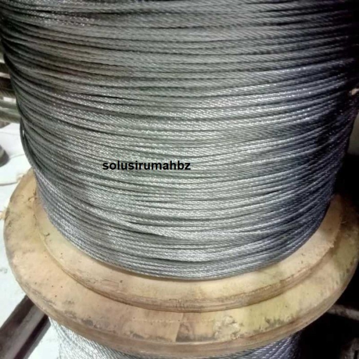 Jual per meter KAWAT SELING SS 2MM SLING WIRE ROPE STAINLESS STEEL 2 MM SUS304 SS304 | Shopee ...