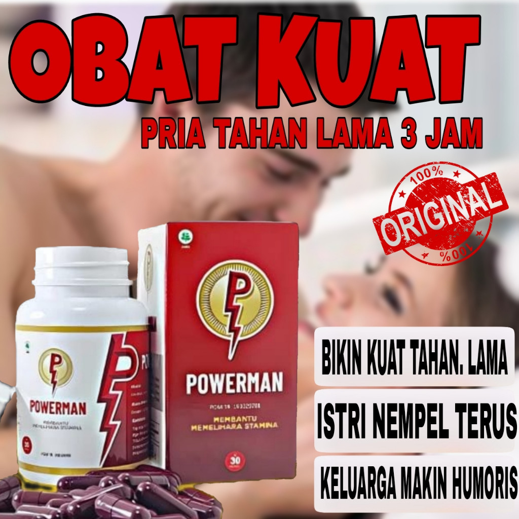 Jual POWERMAN BPOM OBAT KUAT PRIA ORIGINAL 100% TAHAN LAMA OBAT EJAKULASI DINI PENAMBAH DURASI ...