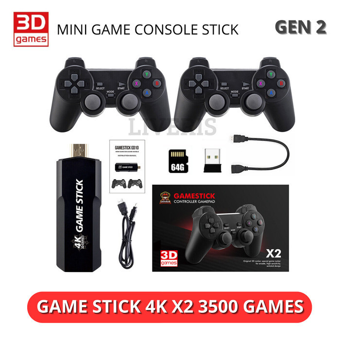 Jual Game Stick 4K X2 Mini Console Retro Stik Gamepad Wireless Gen 2 ...