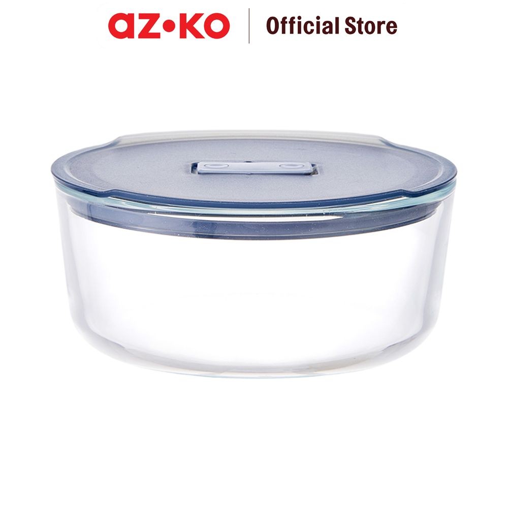 Jual AZKO Picas Wadah Makanan Kaca Round Food Container Kotak Makan ...