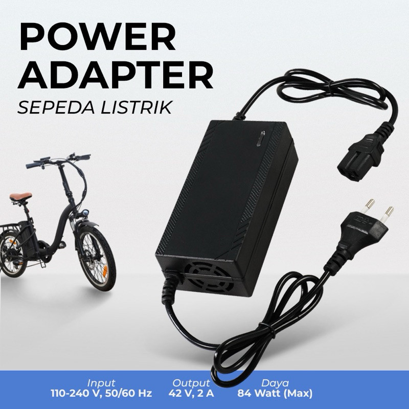 Jual charger speda listrik 36volt - 42volt cas sepeda listrik 36v | Shopee Indonesia