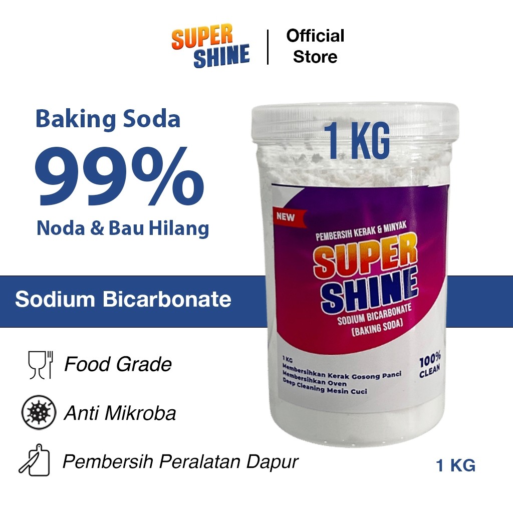 Jual Baking Soda 1kg Sodium Bicarbonate 99% Food Grade | Shopee Indonesia