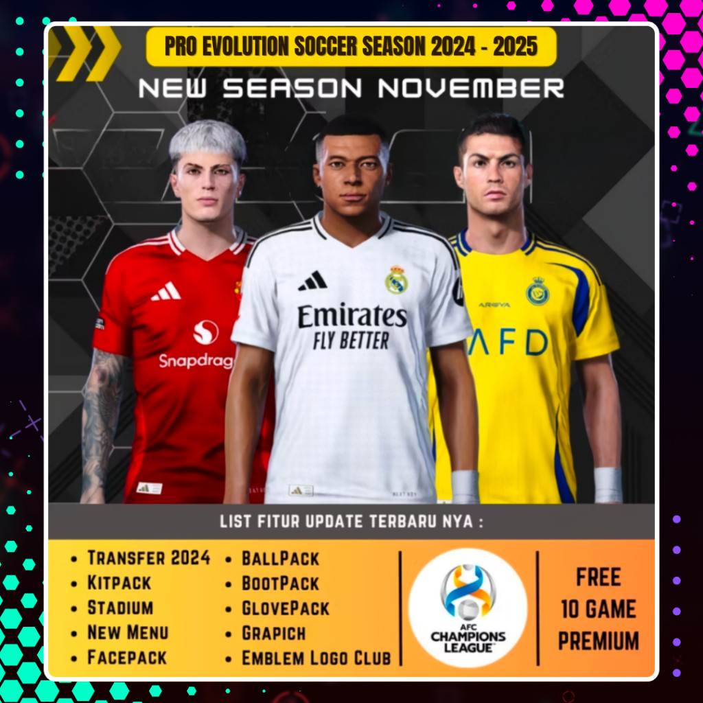 Jual PES 2018 PATCH UPDATE SEASON 2024 2025 - GAME WINDOWS ORIGINAL ...