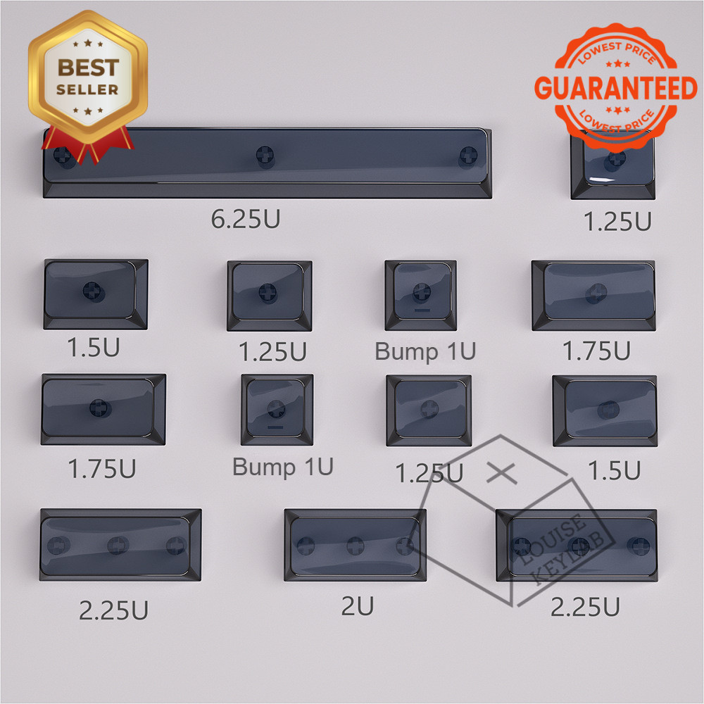 Jual Keycaps XDA 1.25U 1.5U 1.75U 2.0U 2.25U 6.25U PC Glossy Clear ...