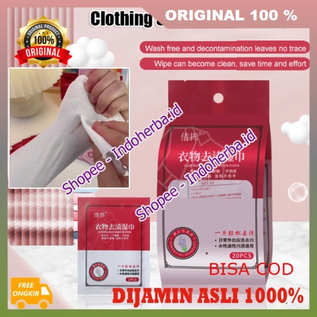 Jual Cloth Stain Remover Tisu Basah Penghilang Noda Instan Pada Sepatu ...