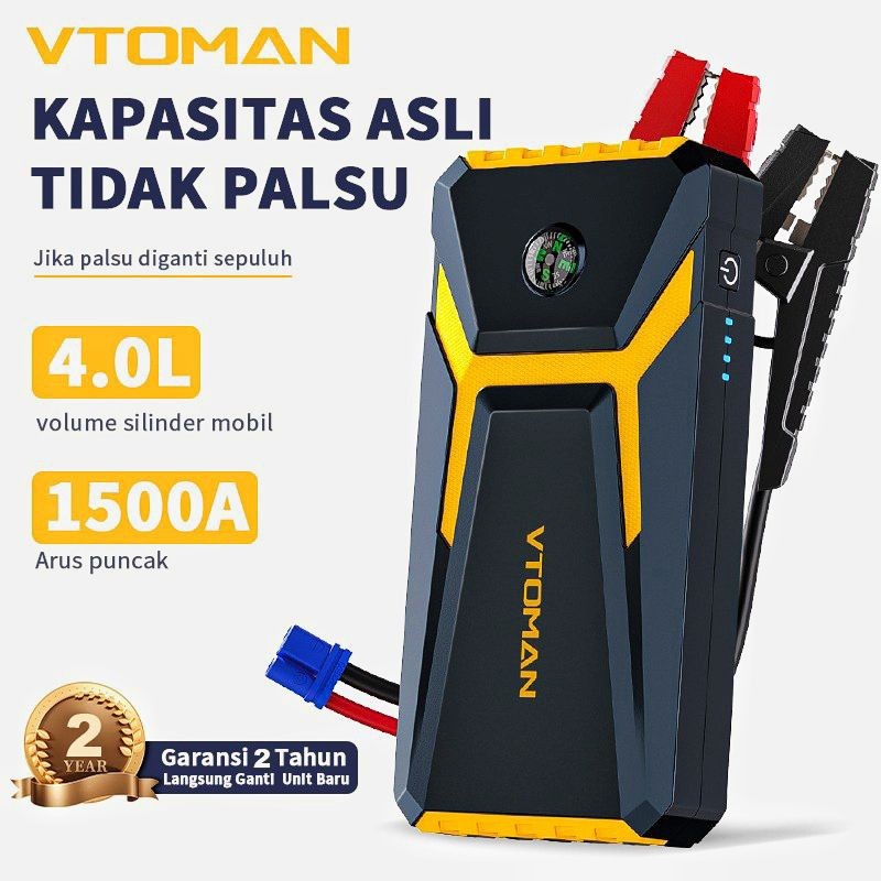Jual Jump Starter Aki Mobil Motor Vtoman V6 PRO Power Bank 10000mah ...