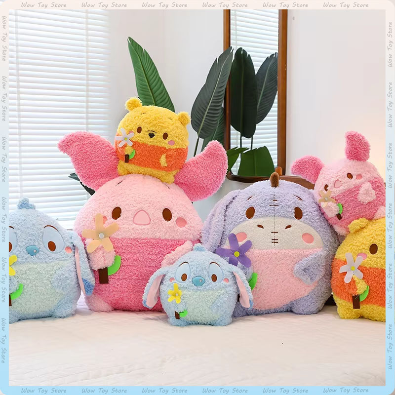Jual MINISO Disney Plush Toys Ufufy Flower Series Piglet Winnie The Pooh Doll Eeyore Doll Stitch ...