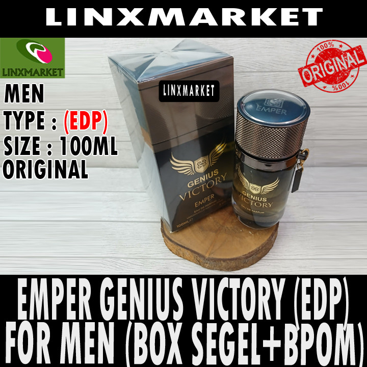 Jual EMPER GENIUS VICTORY FOR MEN EDP 100ML (BOX SEGEL+BPOM) | Shopee ...