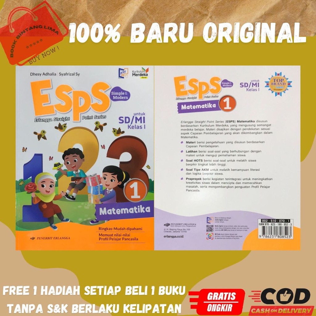 Jual Esps Matematika Revisi SD/MI Kelas 1 2 3 4 5 6 Penerbit Erlangga Kurikulum Merdeka - Dhesy ...
