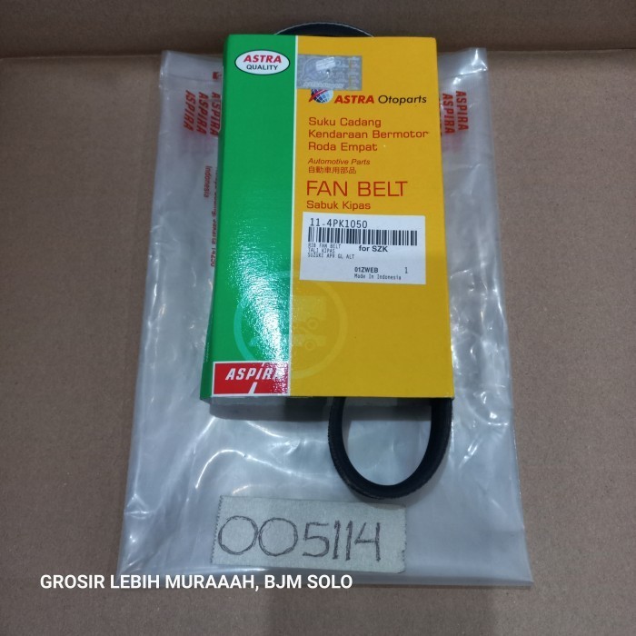 Jual FAN BELT APV 4PK1050 ASPIRA BANDO EPDM | Shopee Indonesia