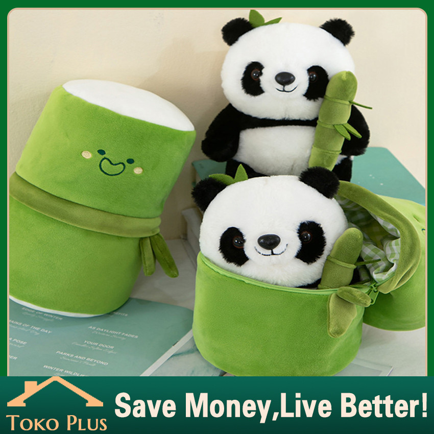 Jual Boneka Panda Bambu Bamboo Daun Hitam Putih Beruang Bear Lucu By ...