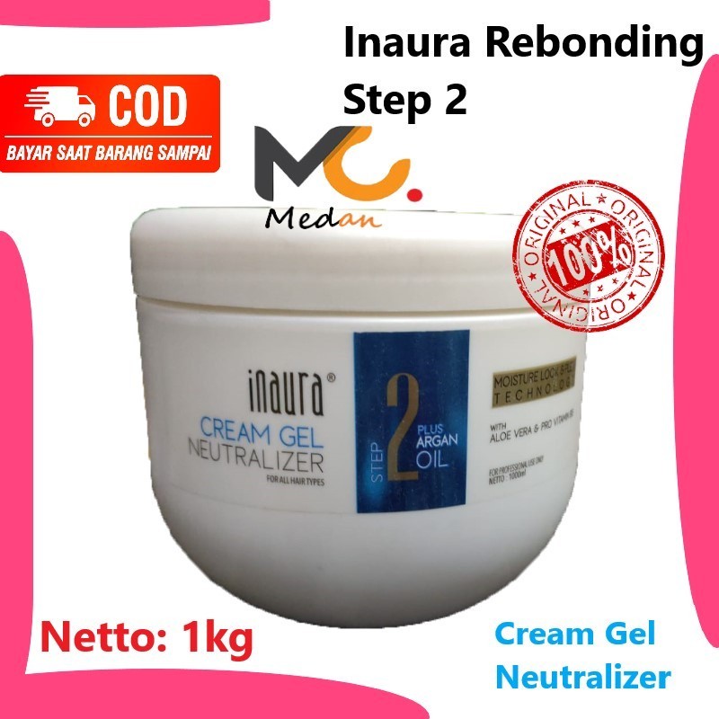Jual INAURA Smoothing Neutralizer Cream Gel Step 2 Obat Rebonding Plus ...