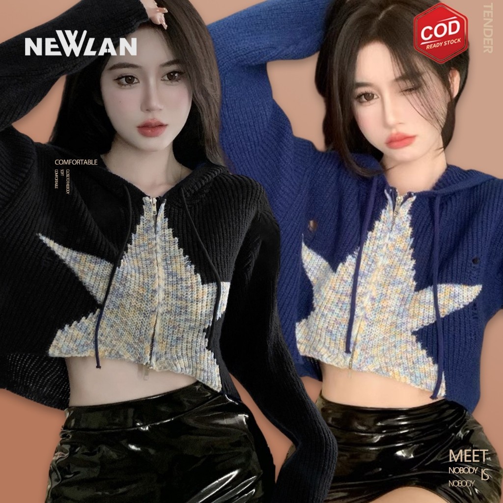 Jual Newlan ZZ084 jaket jumper Sweater wanita / pentagram baru ...