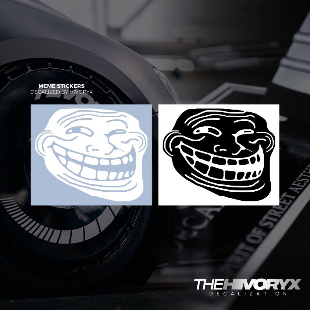 Jual Stiker Vinyl Muka Troll Stiker Vinyl Troll Face | Shopee Indonesia