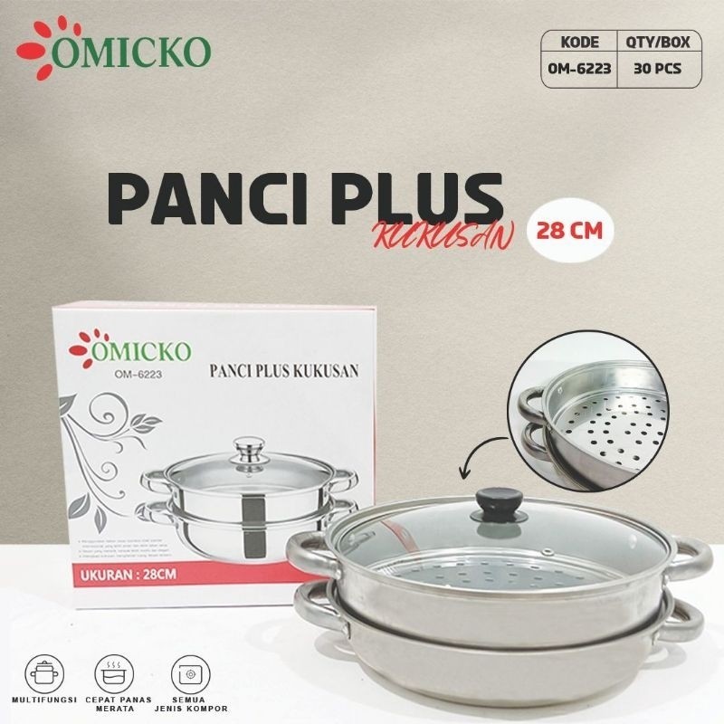 Jual [PANCI KUKUS 2 SUSUN] STEAMER STEINLESS TUTUP KACA PANCI SOMAY ...