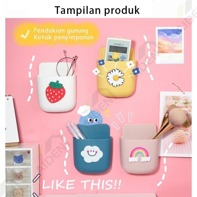 Jual Rak Handphone Dinding Tempat Remote TV AC Kotak Lucu Aesthetic ...