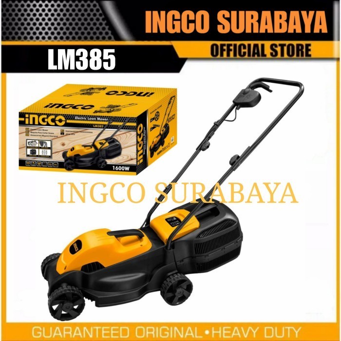 Jual INGCO LM385 LAWN MOWER MESIN POTONG RUMPUT DORONG LISTRIK 1600W ...