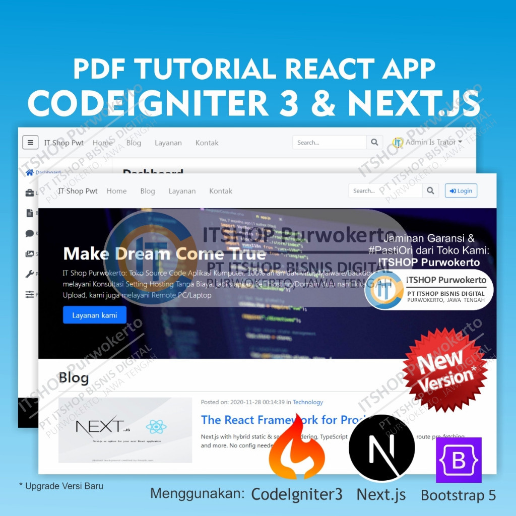 Jual Aplikasi Web Blog Next.js dengan CodeIgniter REST API React NextJS ... Jual Aplikasi Web Blog Next.js dengan CodeIgniter REST API React NextJS ...