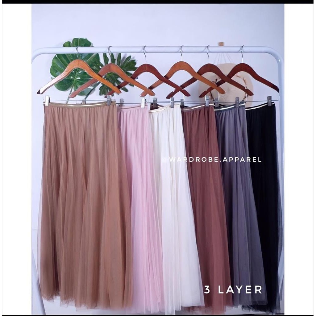 Jual Rok tutu 4 layer premium bangkok bkk/ rok tutu list gold 4 lapis ...