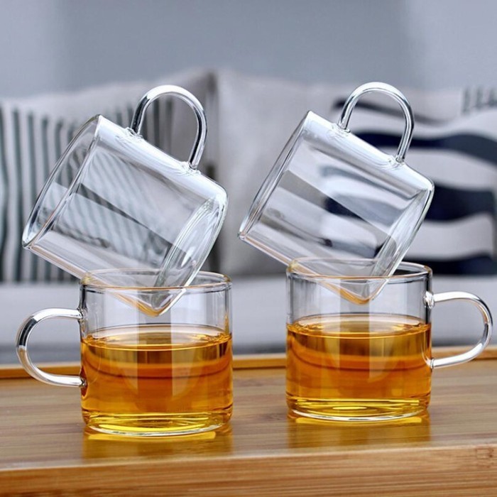 Jual Cangkir Kecil Kaca Borosilikat 100mL - Cangkir Beling Tahan Panas - Gelas Teh - Cup Kopi ...