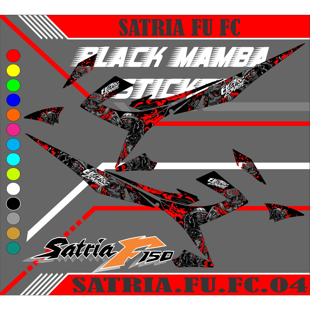 Jual STRIPING STICKER SATRIA FU FACELIFT STICKER LIS LIST SUZUKI SATRIA ...