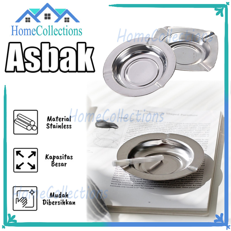 Jual Asbak Stainless 12CM/Asbak Bulat Stainles/Asbak Tempat Rokok Bahan ...