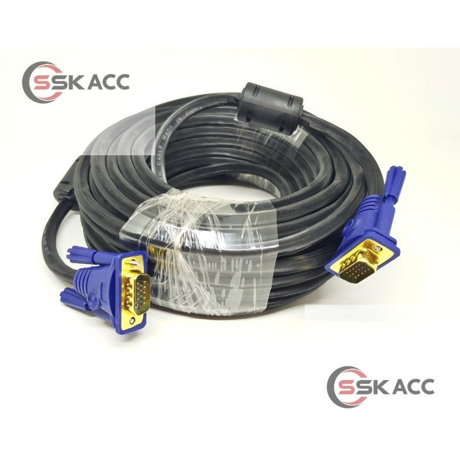 Jual Kabel VGA 30m / Cable VGA to VGA 30 m / VGA Male-Male 30meter ...