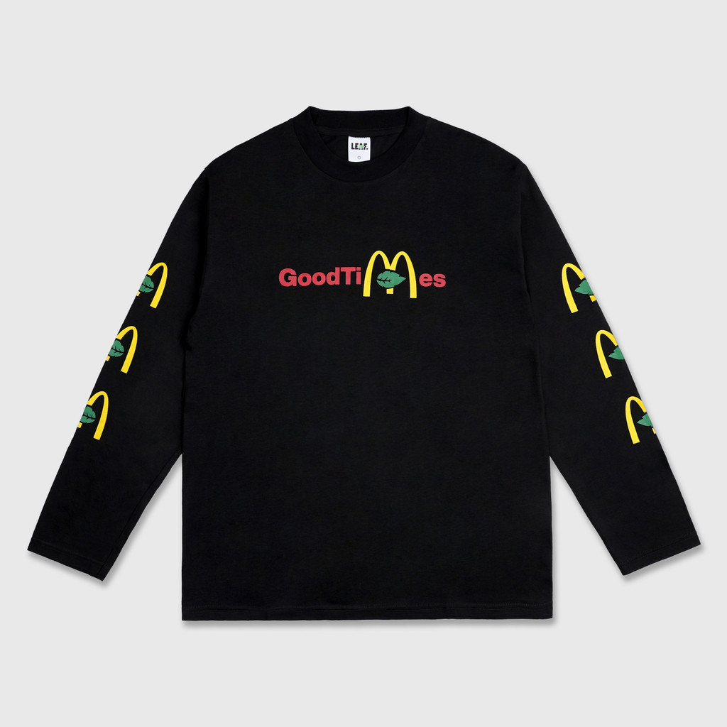 Jual LEAF Mc Logo Black Longsleeve | Shopee Indonesia