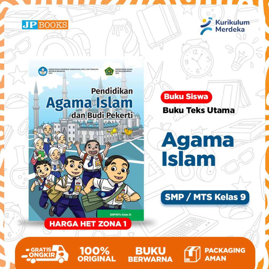 Jual JP Books – (KURIKULUM TERBARU) Buku Siswa / Buku Teks Utama HET Kurmer Sekolah Agama Islam ...