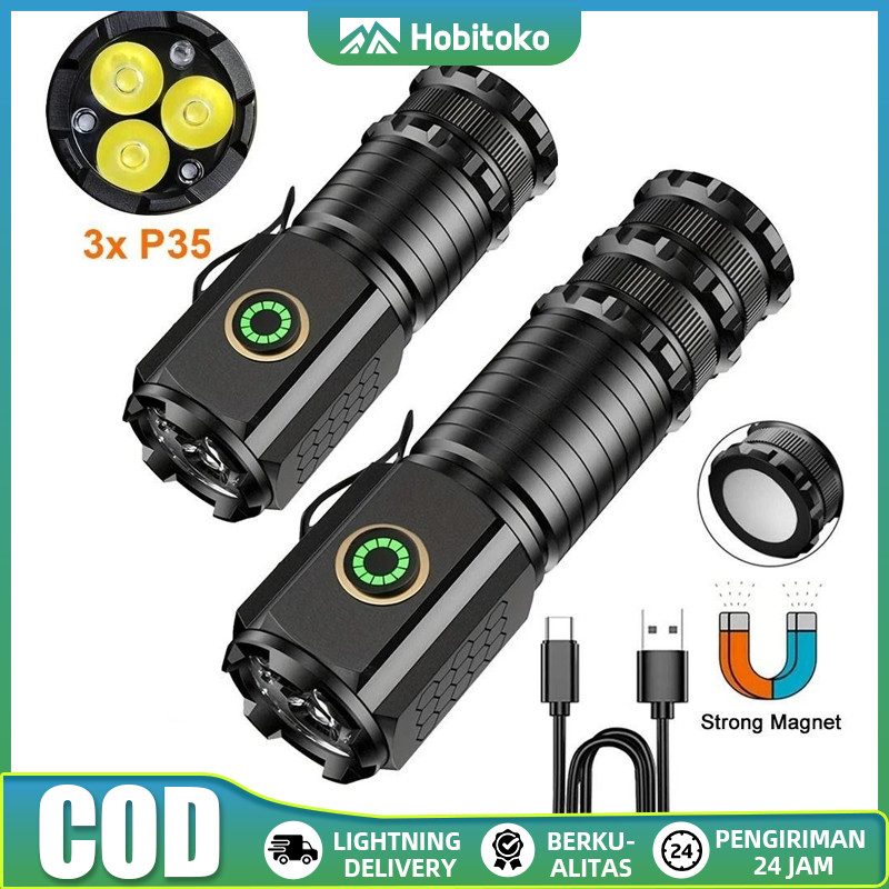 Jual Senter LED Mini Portabel S400 Senter Meriam Baja Kecil Tiga Mata Senter Super Terang ...