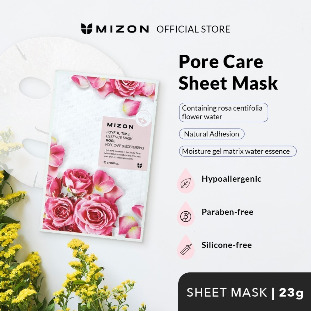 Jual MIZON Sheet Mask Korea - Rose | Pore Care | Masker untuk Merawat ...