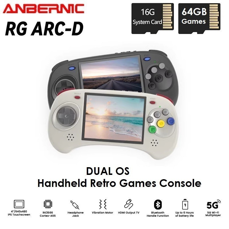Jual ANBERNIC RG ARC-D 64GB - Dual Mode Emulator Retro Game Console ...