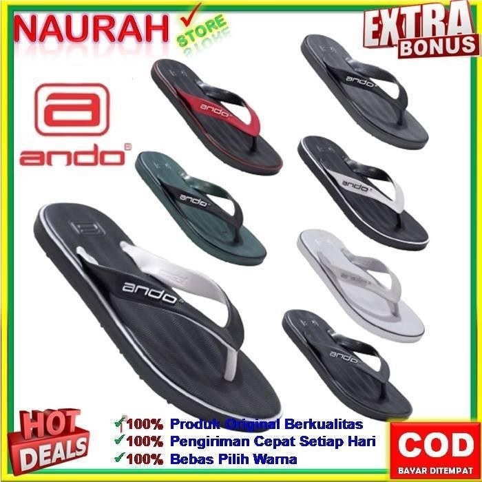 Jual ANDO OFFICIAL SENDAL JEPIT BOMBER SANDAL JEPIT PRIA CASUAL ...