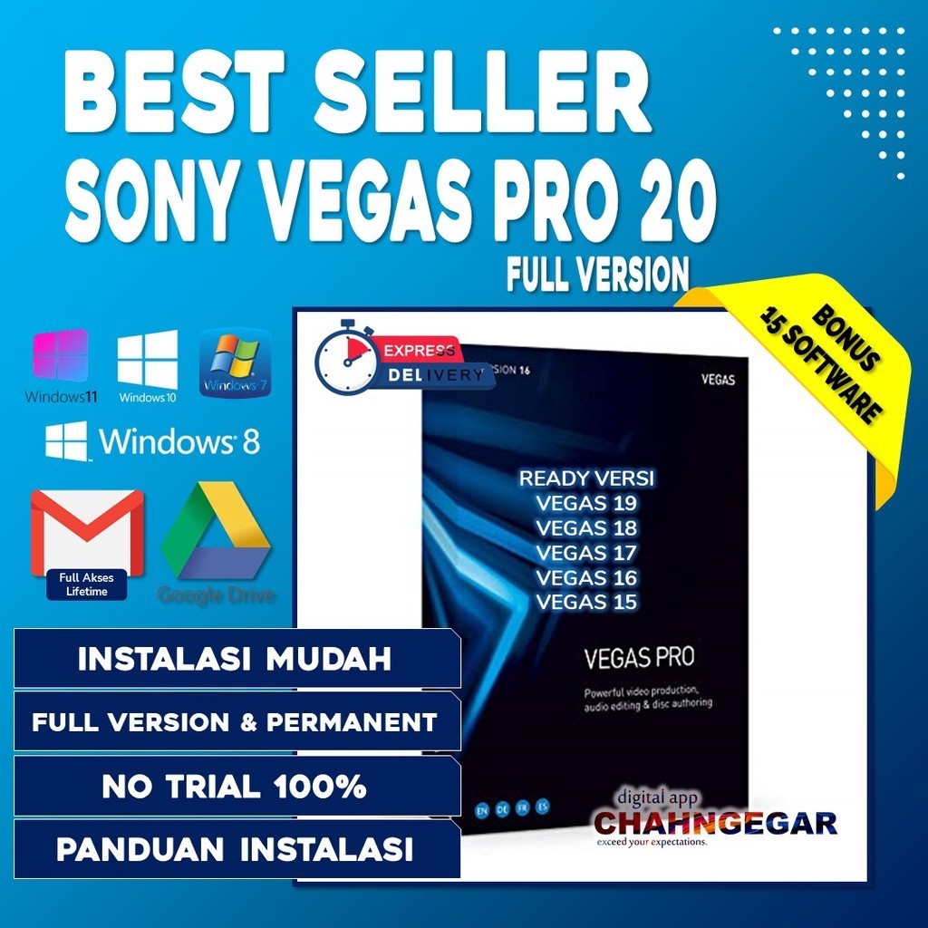 Jual Sony Vegas Pro 20 versi 2022 terbaru full version Software Video ...