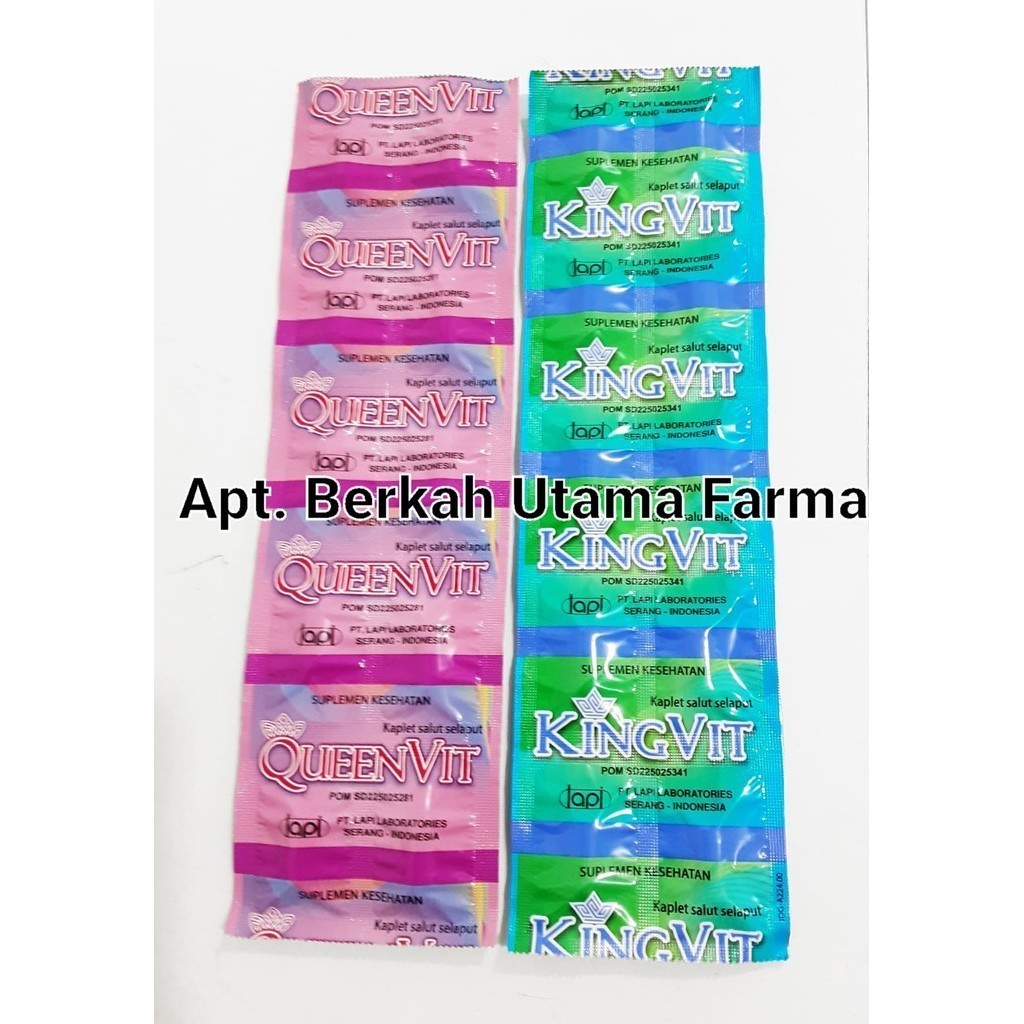 Jual Paket Bundling Kingvit & Queenvit Per Strip Isi 10 Tablet ...
