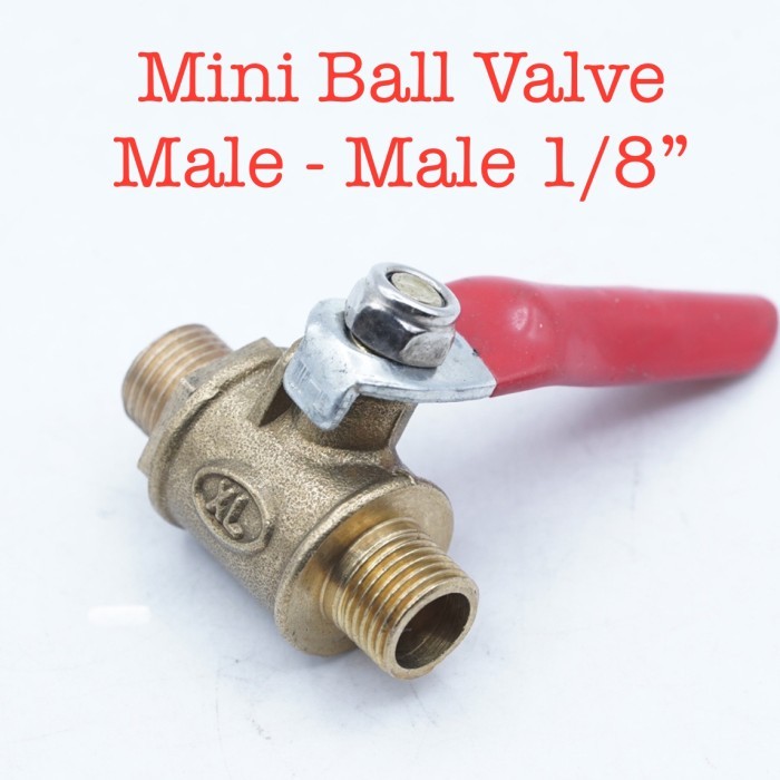 Jual YOLO Mini Ball Valve Stop Kran Keran Air Kuningan 1/8 inch Male to 1/8" Male M-M M/M Brass ...