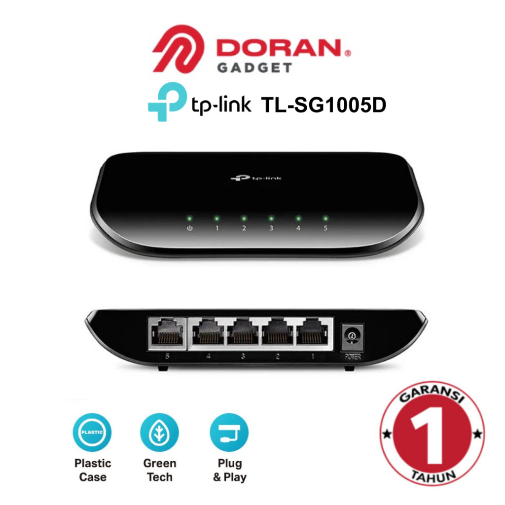 Jual TP-Link TL-SG1005D 5-Port Gigabit Desktop Switch Up to 1000mbps | Shopee Indonesia