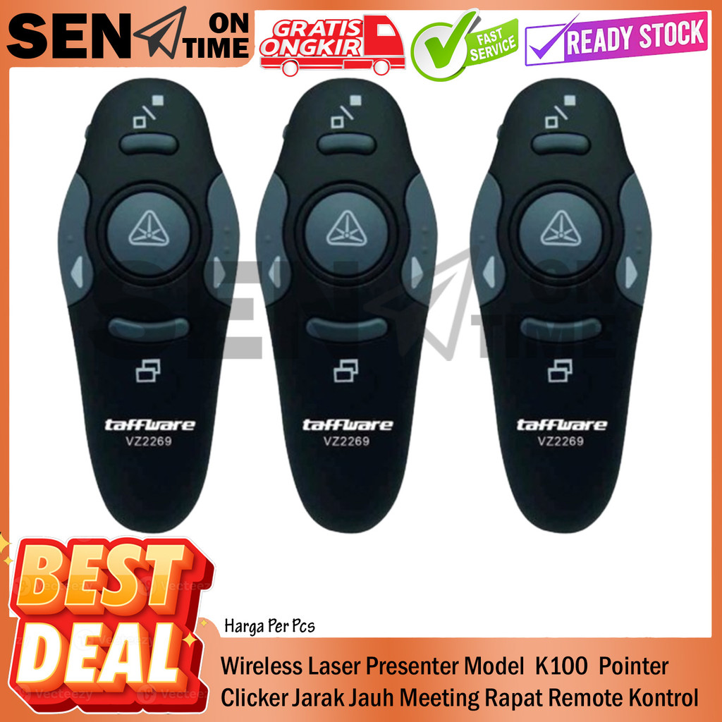 Jual Wireless Laser Presenter Model K100 Pointer Clicker Jarak Jauh ...