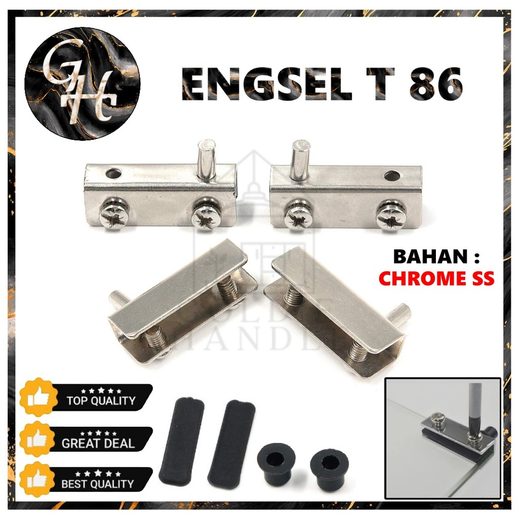 Jual Engsel Jepit Kaca T86 Pivot Hinge Glass Door Engsel Pivot Kaca ...