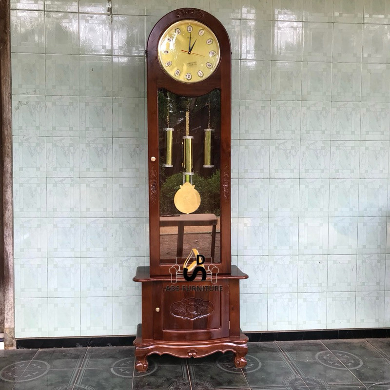 Jual lemari jam kayu jati lemari jam hias jam hias kayu jati | Shopee ...