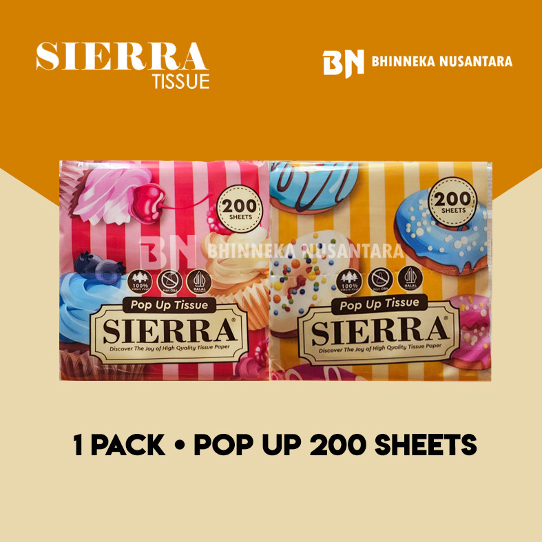 Jual Sierra Pop Up Tissue 200 Sheets - 1 Pack | Shopee Indonesia