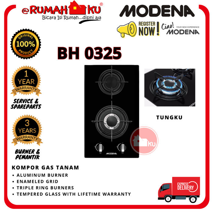 Jual Original Kompor Tanam Gas Modena BH0325 2 Tungku Bukan Slow Cooker ...