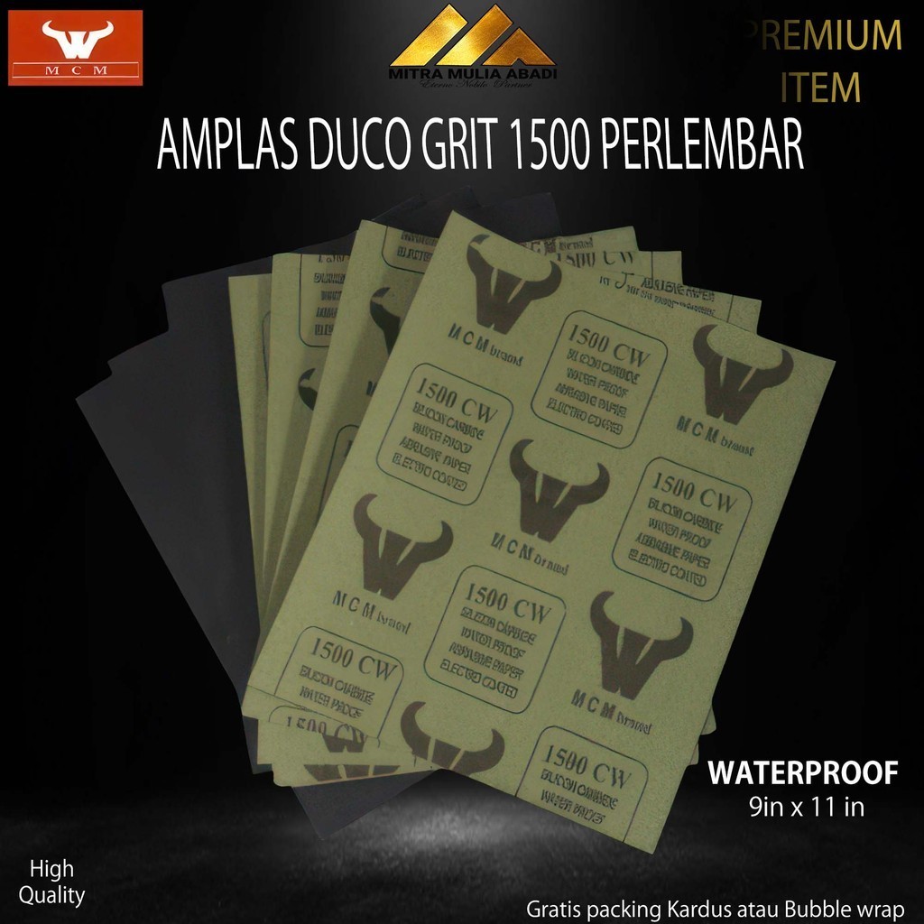 Jual Amplas Duco Grit 1500 Perlembar / Amplas Gosok Anti Air Serbaguna ...